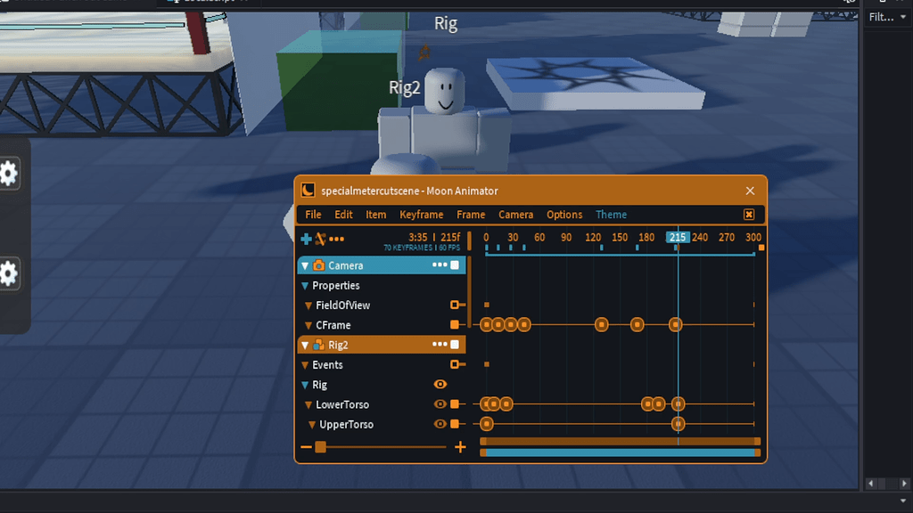 How do i import the moon animator animation with camera to a script ...