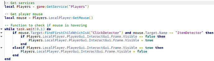 mouse.Target function not working as intended - Scripting Support - Developer Forum | Roblox