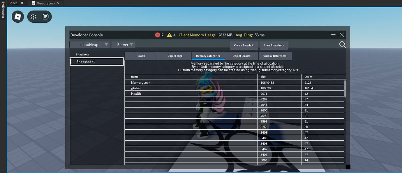 Intermediate Scripter How To Detect And Solve Memory Leaks Scripting Support Developer Forum