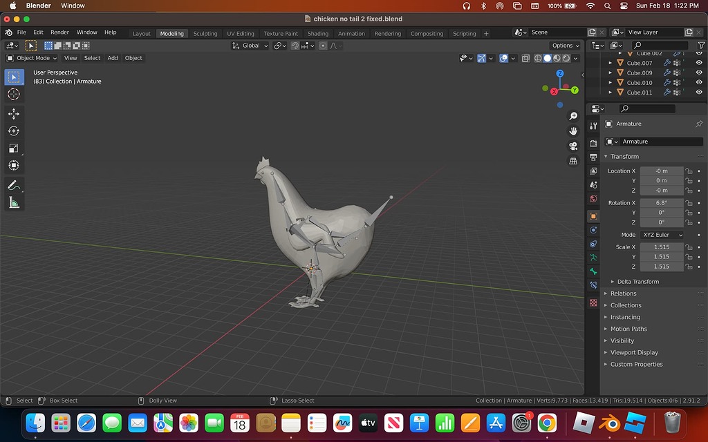 Skinned mesh moving wrong way even when I change it's rotation in Blender - Art Design Support ...