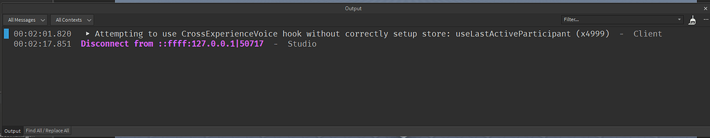 CrossExperienceVoice hook without correctly setup: Random Error - Scripting Support - Developer ...