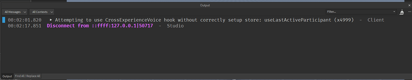 CrossExperienceVoice hook without correctly setup: Random Error - Scripting Support - Developer ...
