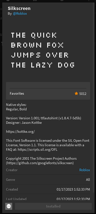 Installed Fonts Failing to Appear In Font Selector - Studio Bugs ...