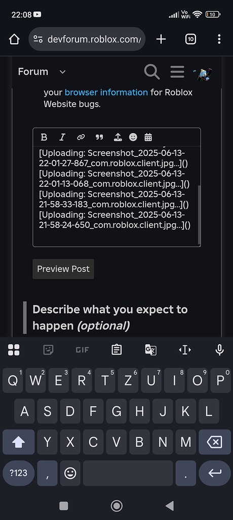 Images randomly fail to upload without errors - Forum Bugs - Developer ...