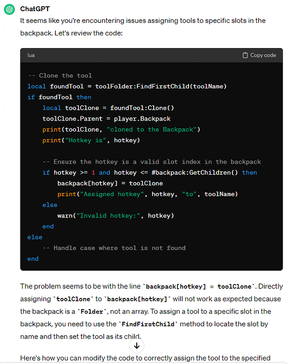 How does one force a tool be in a specific backpack slot - Scripting Support - Developer Forum ...