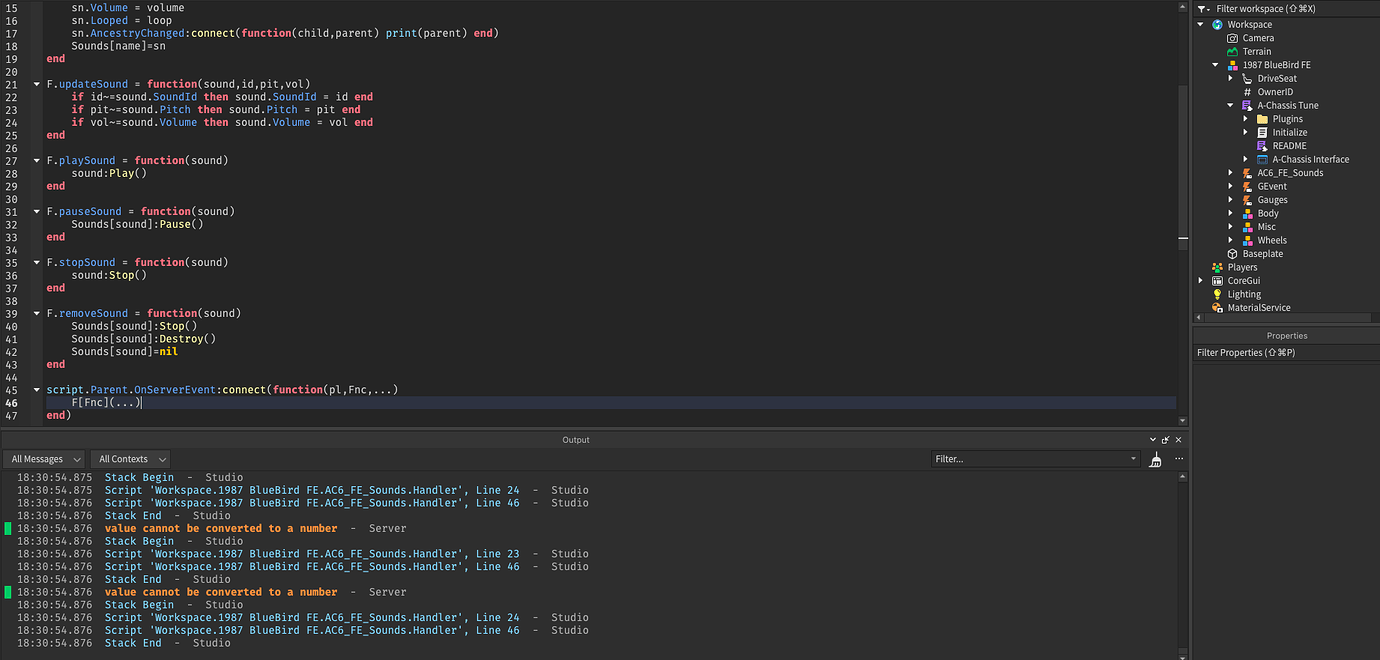 A-Chassis issues - Scripting Support - Developer Forum | Roblox