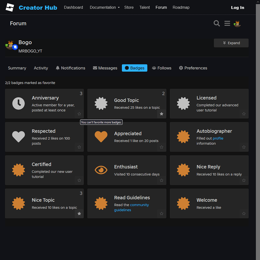 Question On Devforum Badges Platform Usage Support Developer Forum Roblox