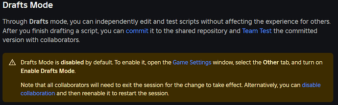 "Enable Drafts Mode" should be DISABLED by default! - Studio Features - Developer Forum | Roblox