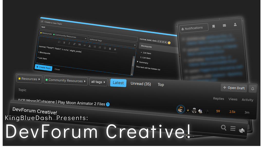 DevForum Creative - A Fully Customizable Forum Experience! - Community ...