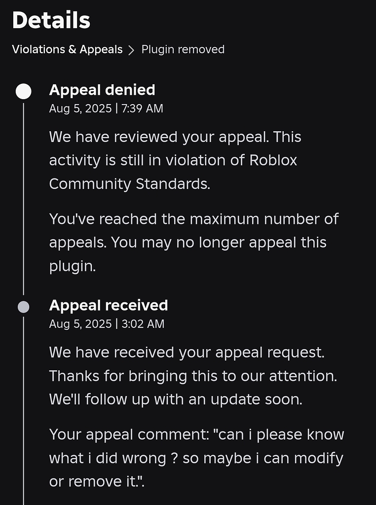 [PLUGIN MODERATION] Can't Sell My Plugin on the Marketplace - No Feedback - Scripting Support ...