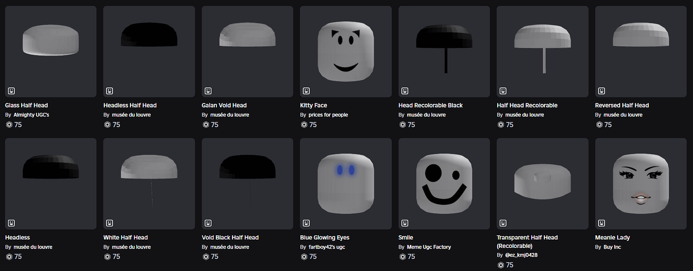 Dynamic Heads Bypassing Invisibility - Catalog Asset Bugs - Developer Forum | Roblox