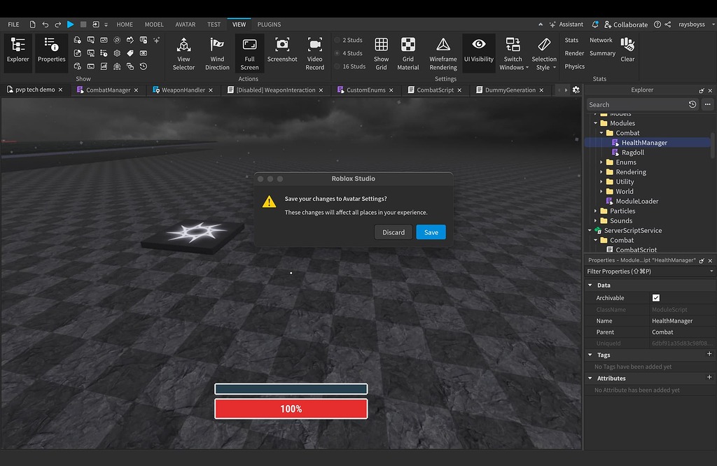 "Save your changes to Avatar Settings?" popup every time I save my game - Studio Bugs ...