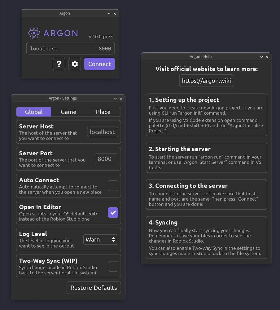 Argon - Full featured tool for Roblox development - Community Resources - Developer Forum | Roblox
