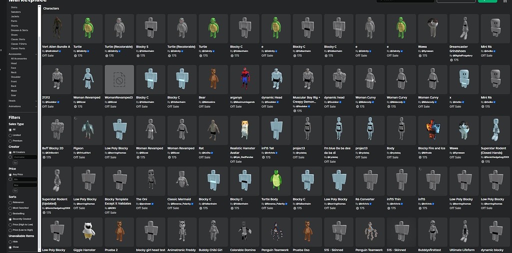 Strange blue lighting on recent body bundles in catalog? - Roblox ...