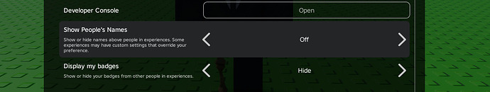Display my badges doesn't hide developer badge. - Roblox Application ...