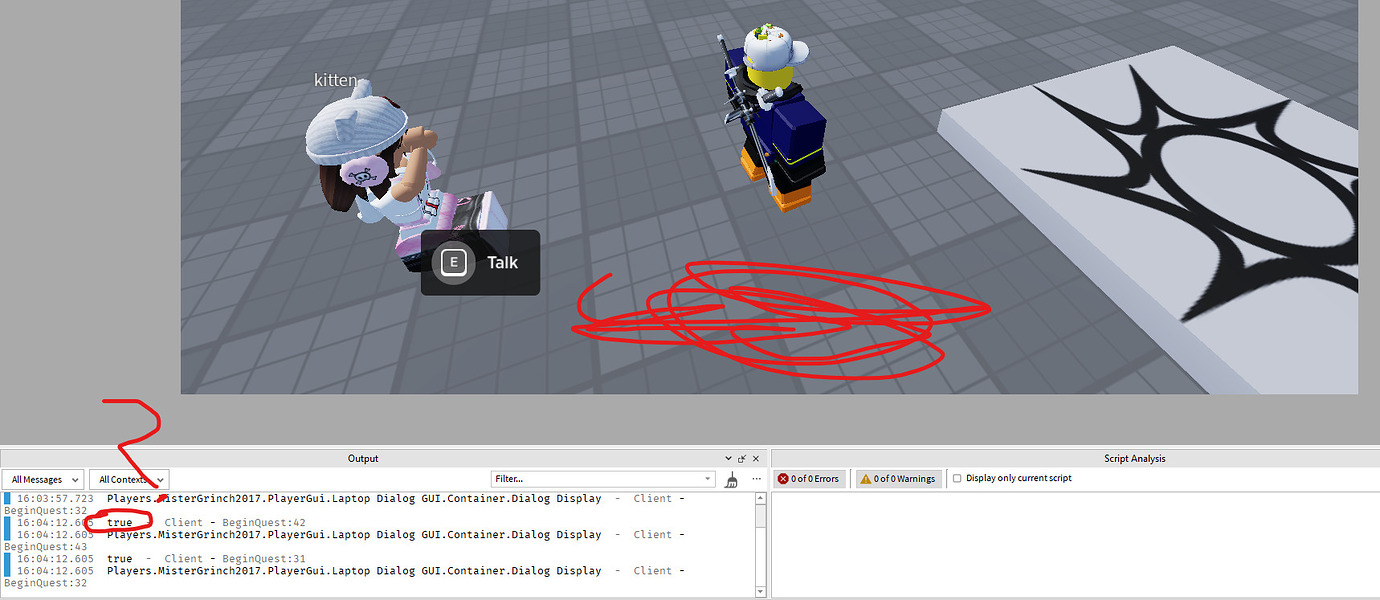 Local script changes value of GUI (visibility) but doesn't replicate to client? - Scripting ...