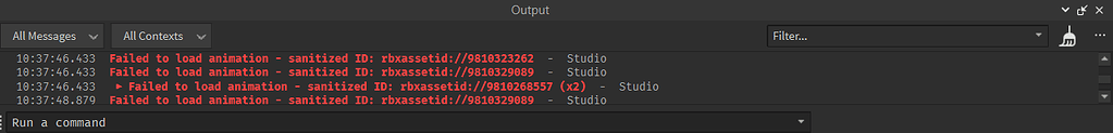 Animations I uploaded now giving me an error - Platform Usage Support ...