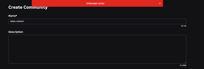 Group Creation Fails With “Unknown Error” Despite Valid Group Name ...