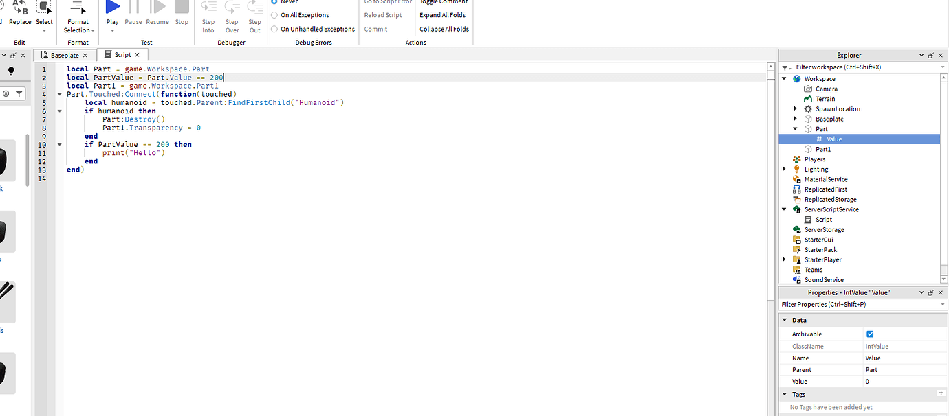 When running the script why isnt it printing hello? - Scripting Support - Developer Forum | Roblox