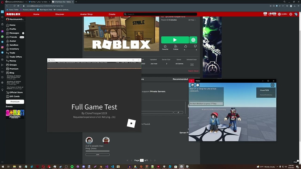 Joining a full server should be queue-based instead of first-come first ...