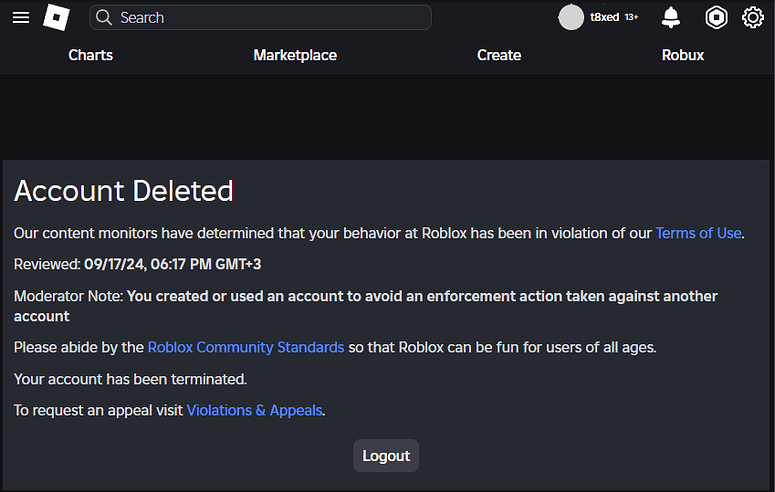 Account RANDOMLY deleted - Platform Usage Support - Developer Forum | Roblox