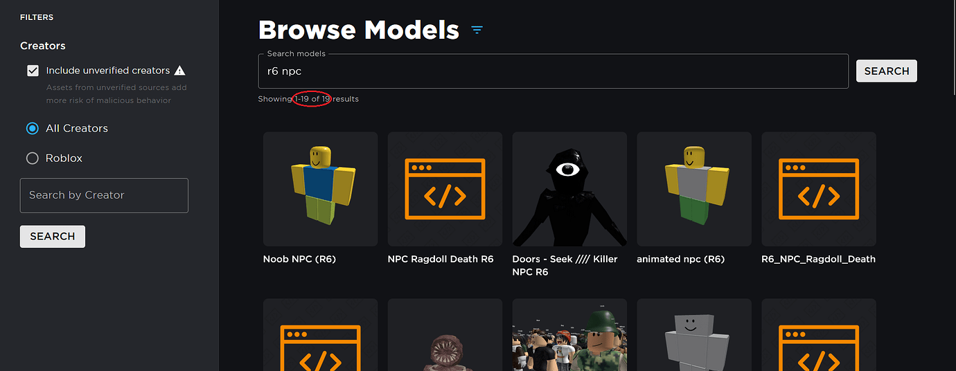 Creator Hub models discovery improvements - Studio Features - Developer ...