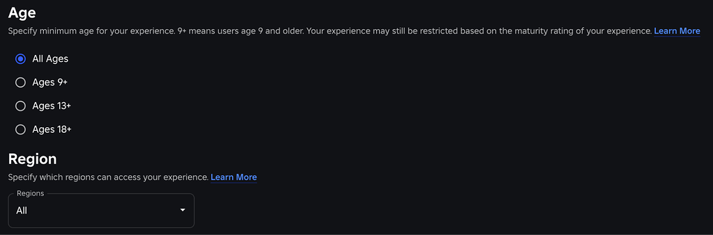 Set Age and Regional Access for Your Experiences - Announcements ...