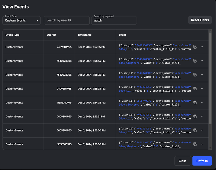 My Game Custom Events Analytics Are Broken - Platform Usage Support ...