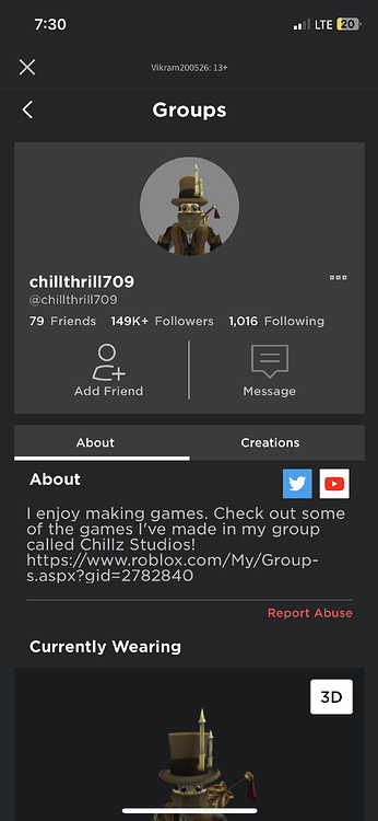 Randomly got moderated for putting Roblox approved links on my profile ...