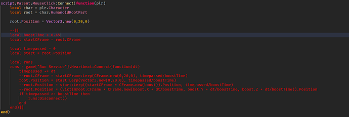 Updating the position of the character also updates its orientation ...