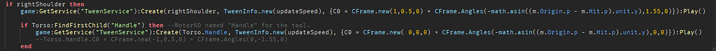 Issue with Tool Handle not following arms - Scripting Support ...