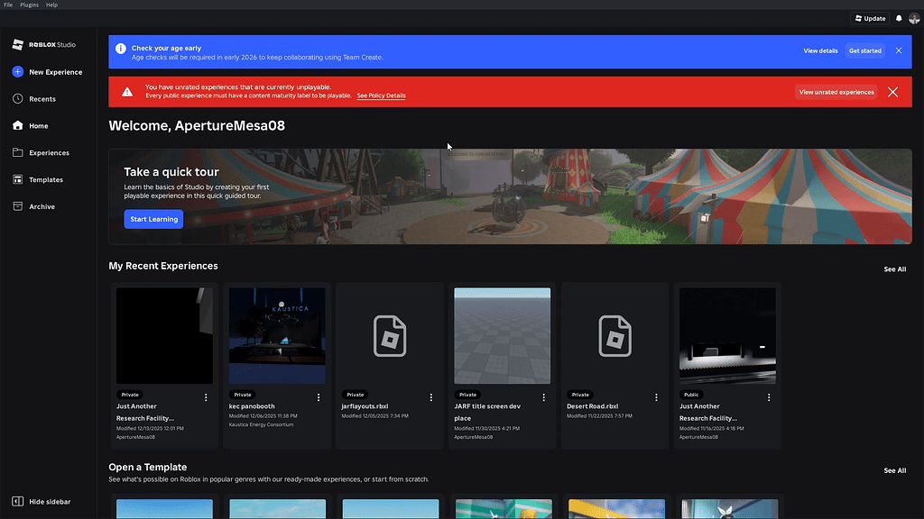 Reopening a place in Roblox Studio sometimes sets move and rotation ...