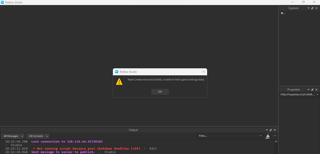 Constantly Lose Connection to the team create session - Platform Usage ...
