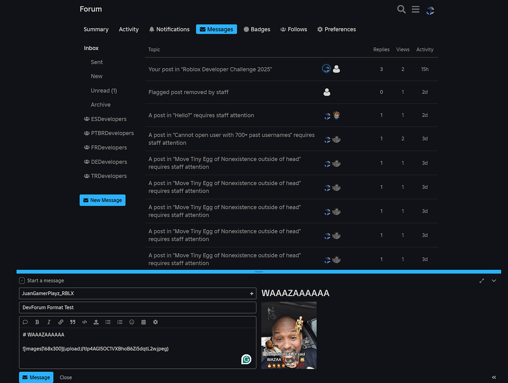 DevForum formatting sandbox category - Forum Features - Developer Forum ... DevForum formatting sandbox category - Forum Features - Developer Forum ...