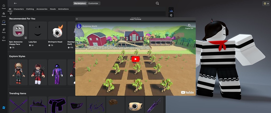 Persistent Asset Thumbnail Window Across Experiences in Roblox Universal App - Roblox ...