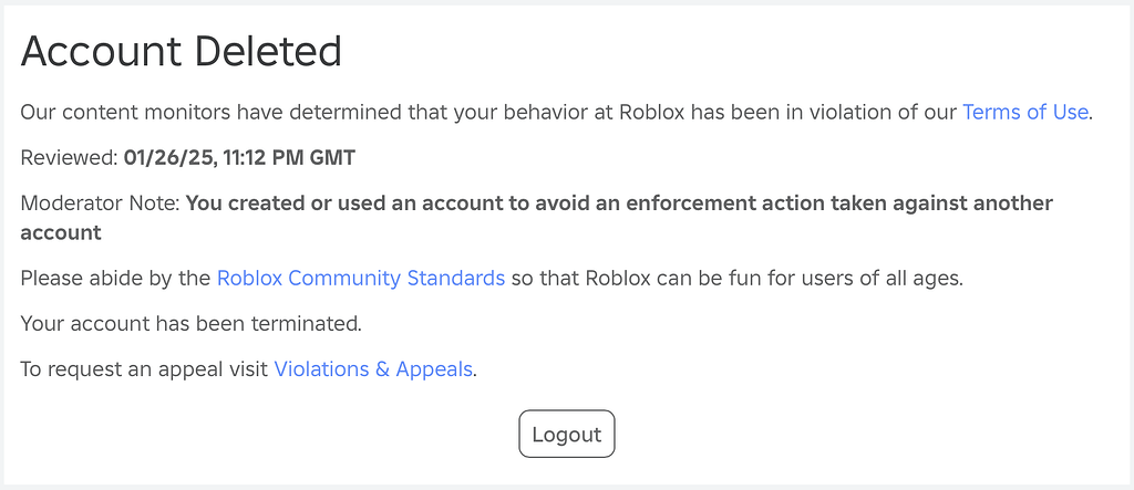 Evidence for termination appeal? ("enforcement" ban) - Platform Usage ...