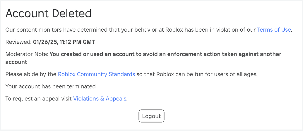 Evidence for termination appeal? ("enforcement" ban) - Platform Usage ...