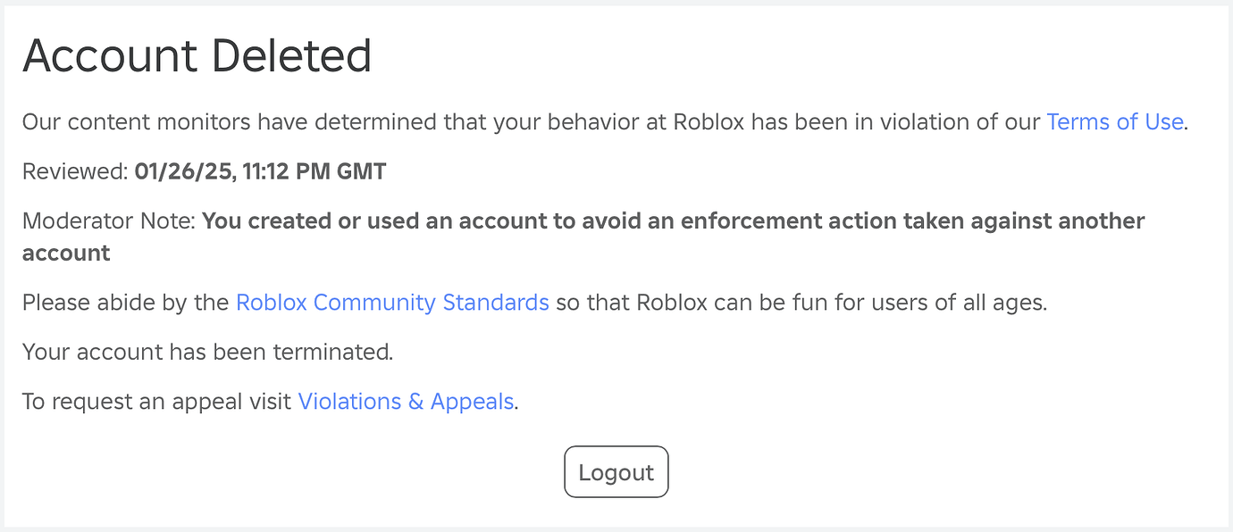 Evidence for termination appeal? ("enforcement" ban) - Platform Usage ...