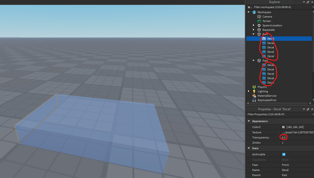 How to stop "creases" in transparent objects - Building Support - Developer Forum | Roblox