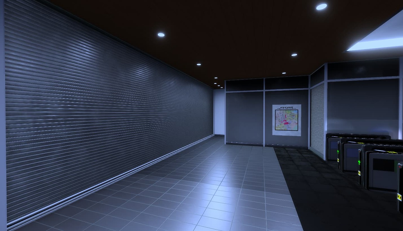 Realistic Style Japanese Subway Station (Based on real life Shinjuku ...