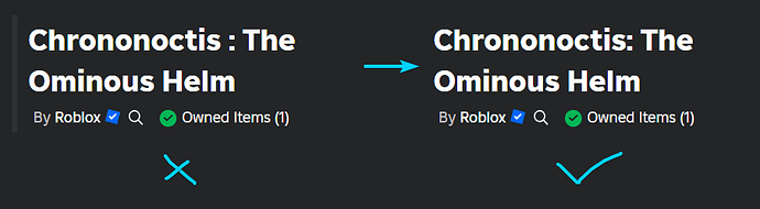 Minor Issue: Chrono helms have inconsistent grammar & casing - Catalog ...