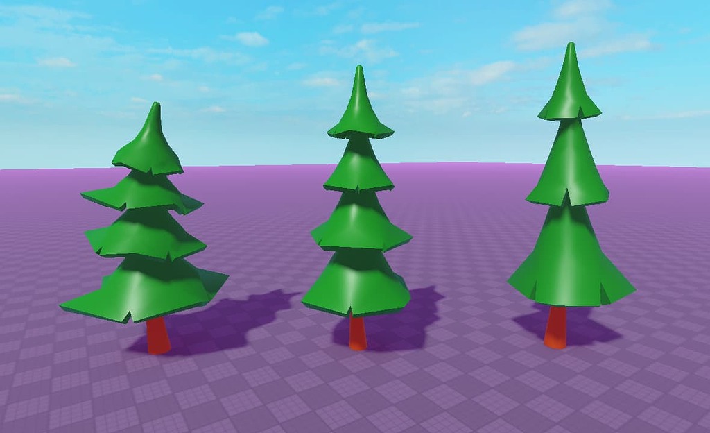 Low-Poly Pine Trees I made - Creations Feedback - Developer Forum | Roblox