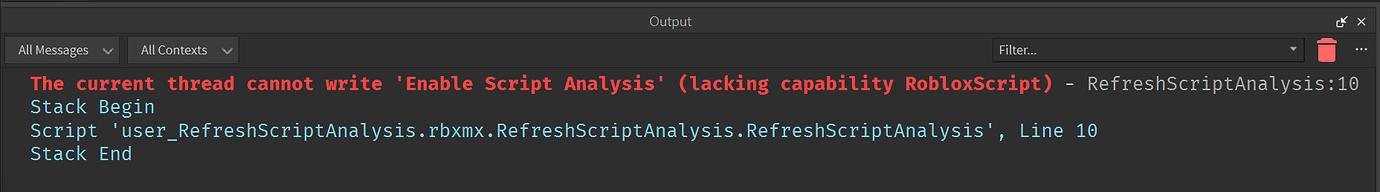 A Way To Refresh Script Analysis - Studio Features - Developer Forum ...