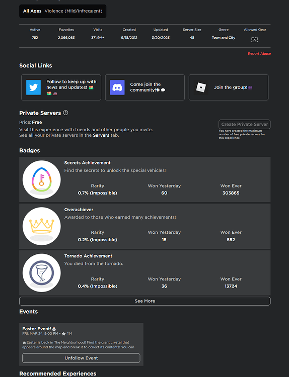 Events platform [Full release] - Announcements - Developer Forum | Roblox
