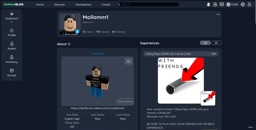 [0.7] Refinedblox - A Simple and Modern CSS theme, For the Roblox ...