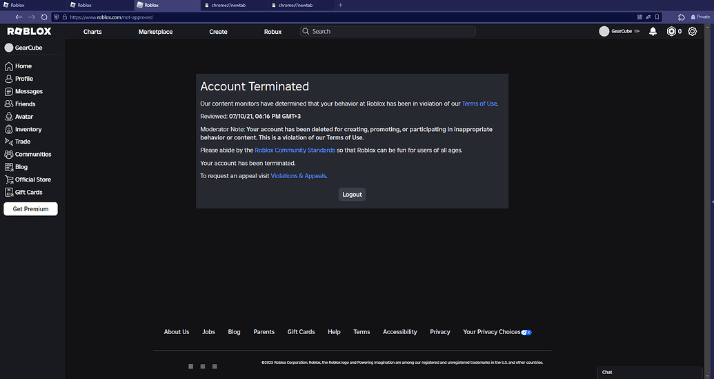 Question about an old unfair Account Termination - Platform Usage ...