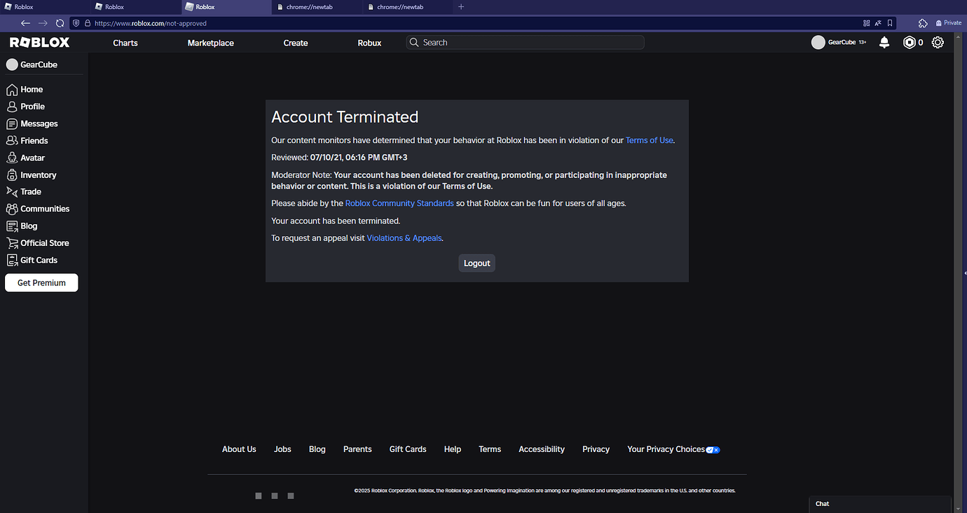 Question about an old unfair Account Termination - Platform Usage ...