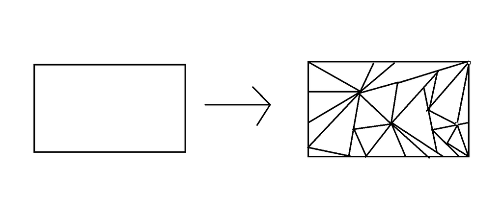 How to convert rectangle part into many wedges in the same area ...