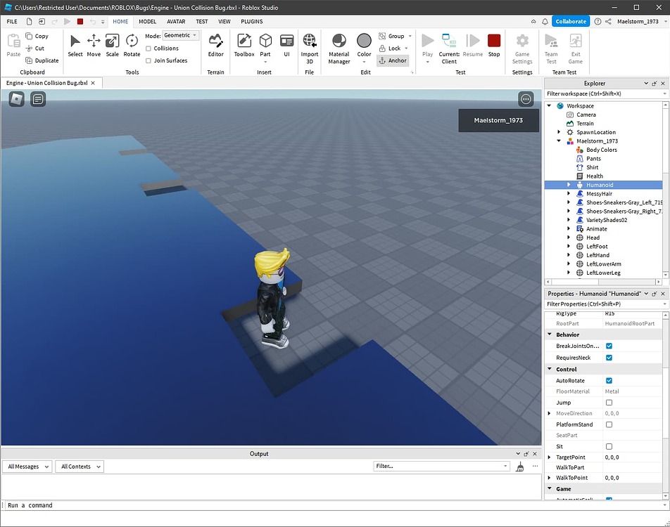 Cannot pass through holes cut in parts using unions - Engine Bugs - Developer Forum | Roblox