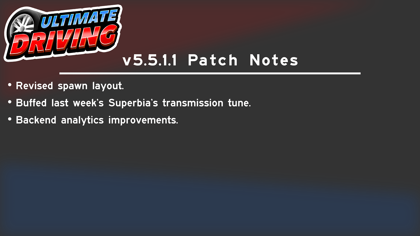Ultimate Driving Updates - Bulletin Board - Developer Forum | Roblox